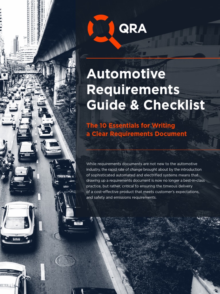 Automotive Requirements Guide & Checklist: The 10 Essentials For ...