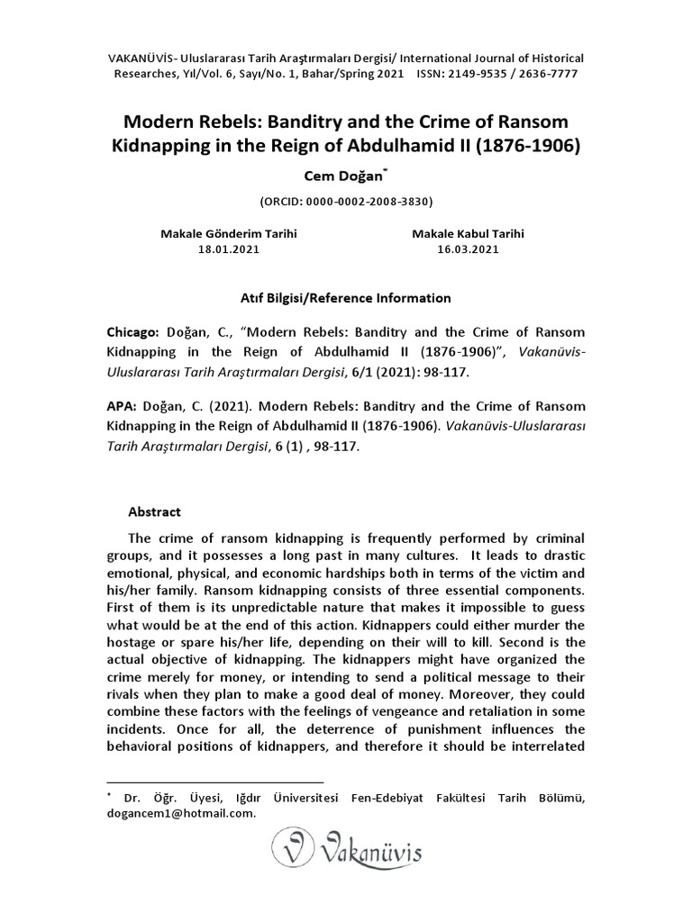 Modern Rebels Banditry and The Crime of | PDF | Kidnapping | Capitalism