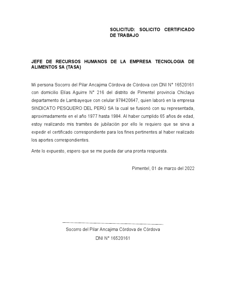 SOLICITUD de Informe Medico | PDF