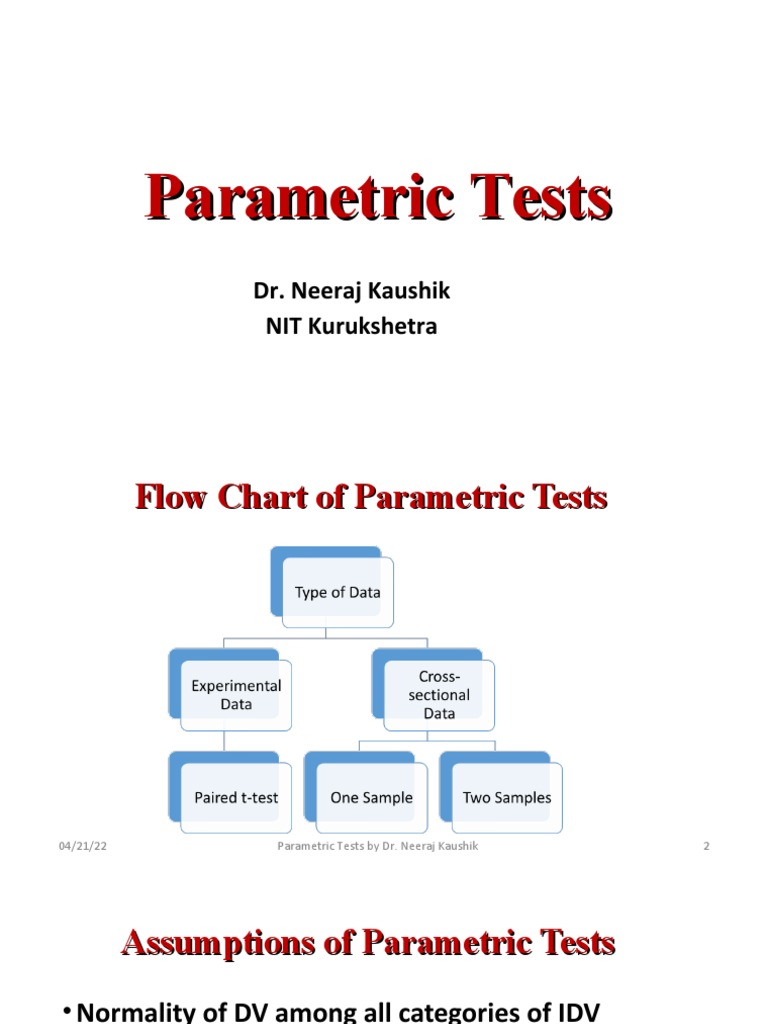 Flow Chart of Parametric Tests SPSS | PDF