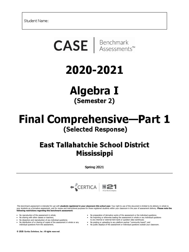 Algebra Benchmark 3 | PDF | Equations | Function (Mathematics)
