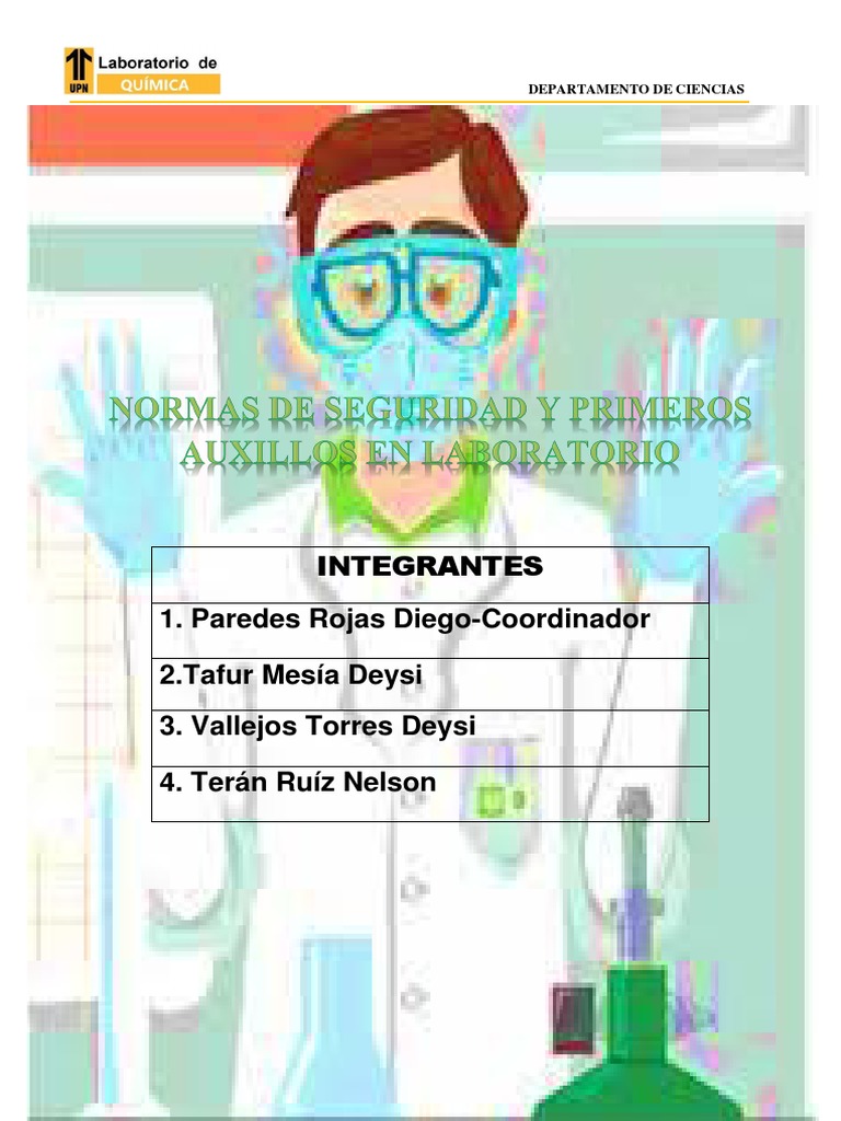 Normas de Seguridad y Primeros Auxilios en Laboratorio | Descargar gratis PDF | Laboratorios ...