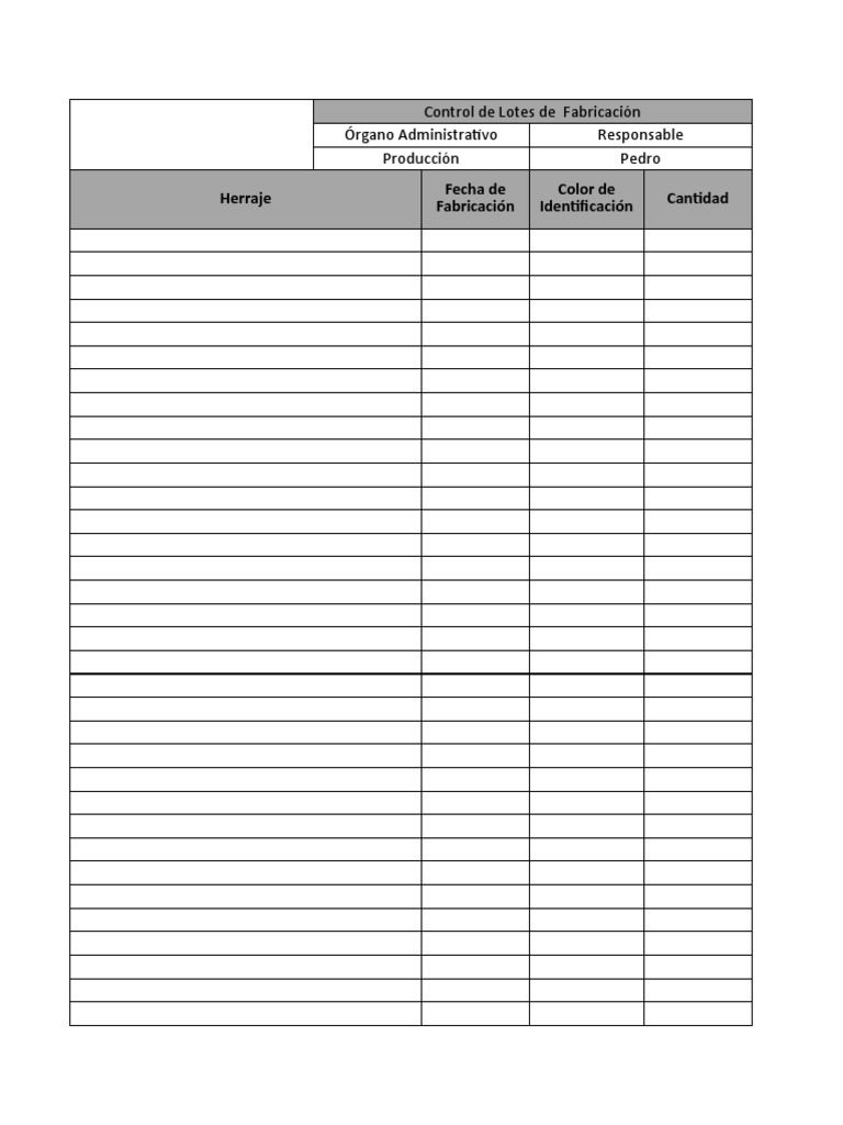 Control de Lotes de Producción | PDF