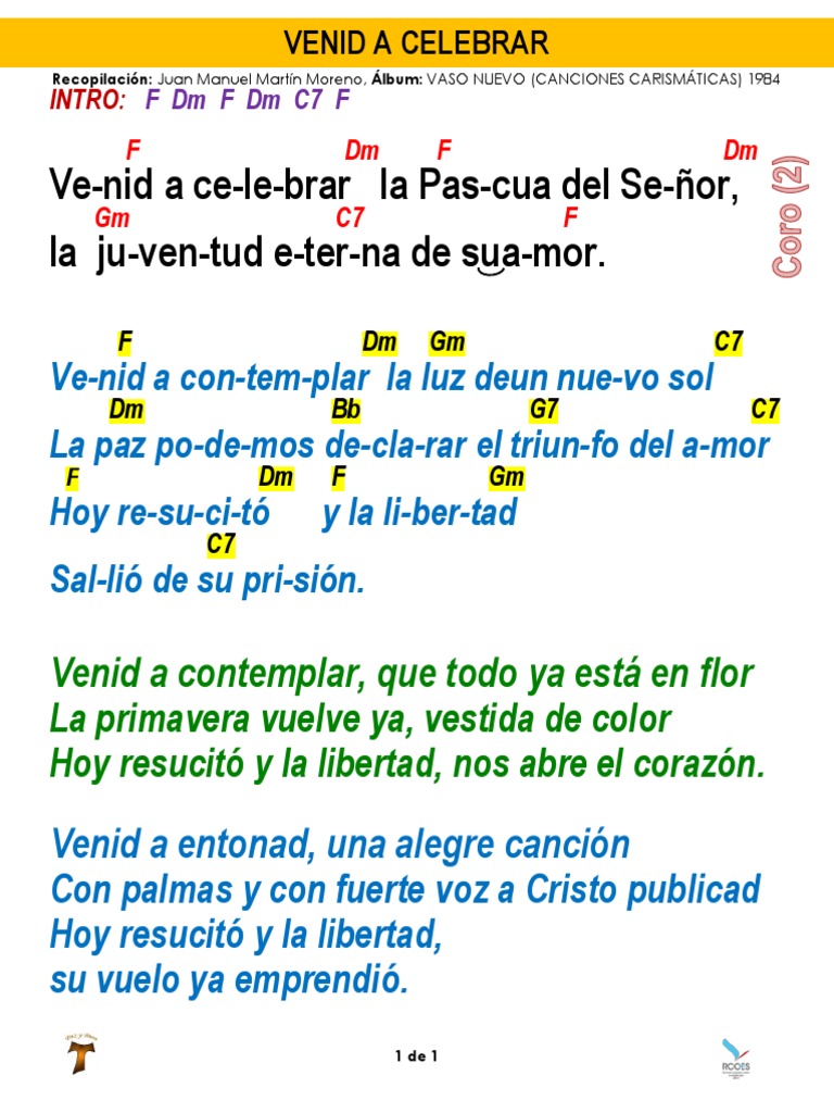 Venid A Celebrar - Entrada | PDF | Arte