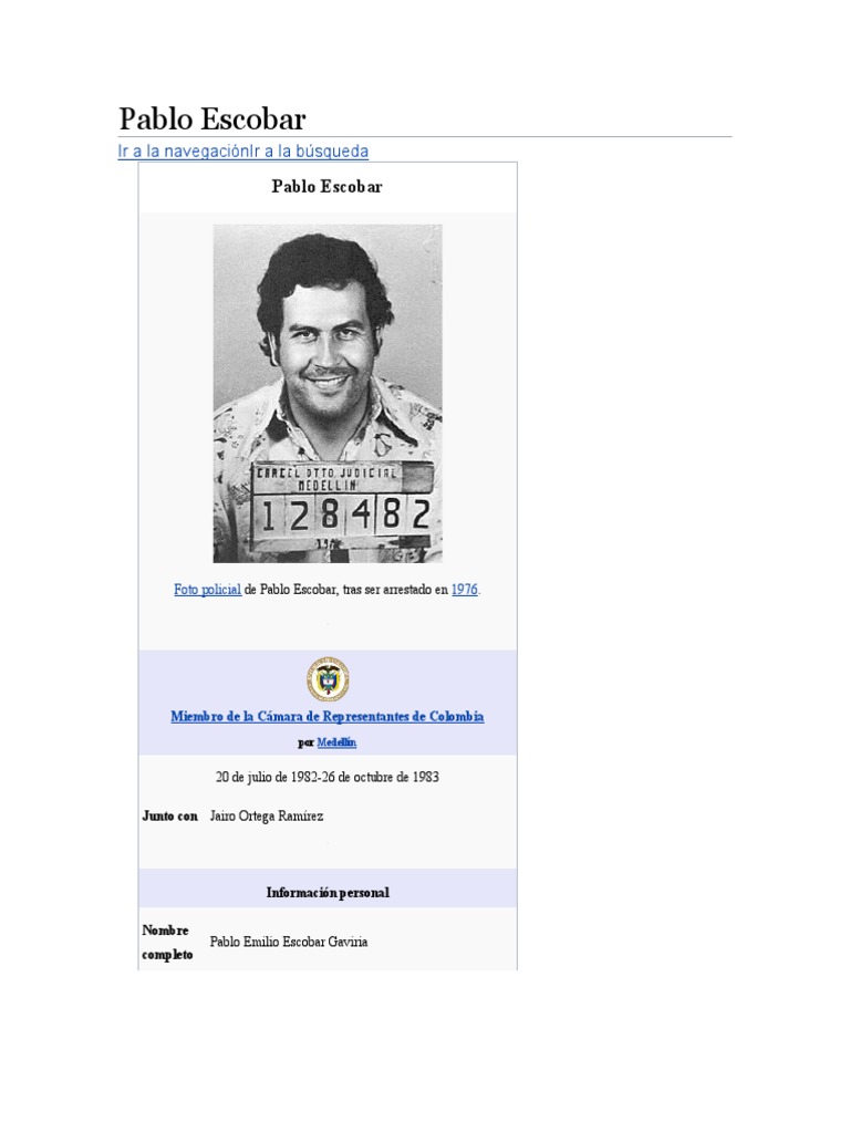 Pablo Escobar | PDF