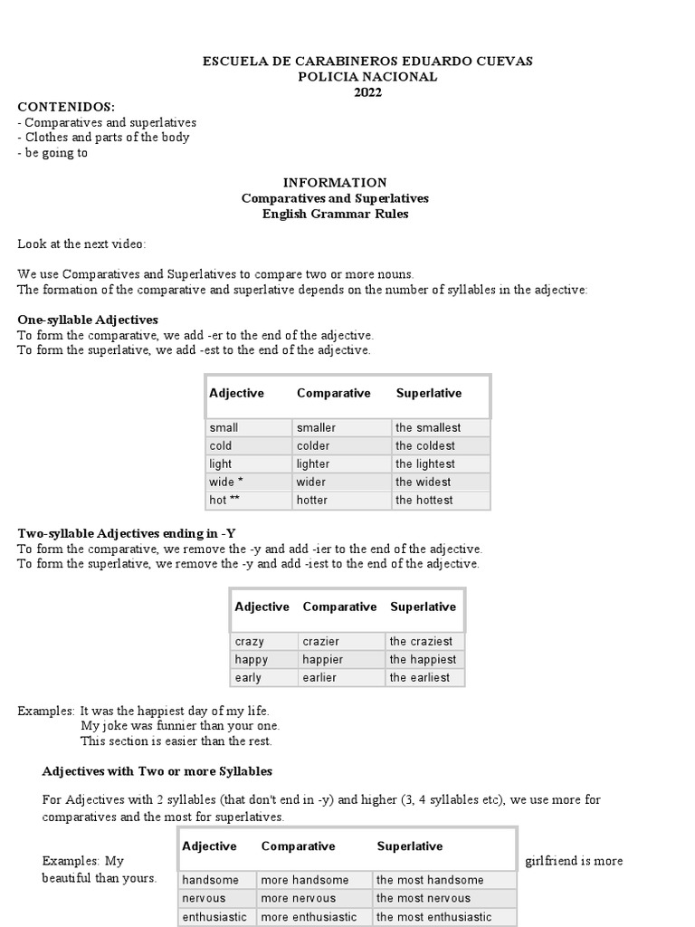 English Grammar: Comparatives & Future Tense | PDF | Adjective ...