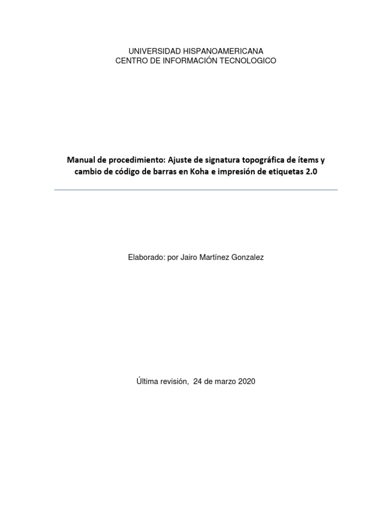 Manual Procedimiento Signatura Etiqueta | PDF | Informática | Software