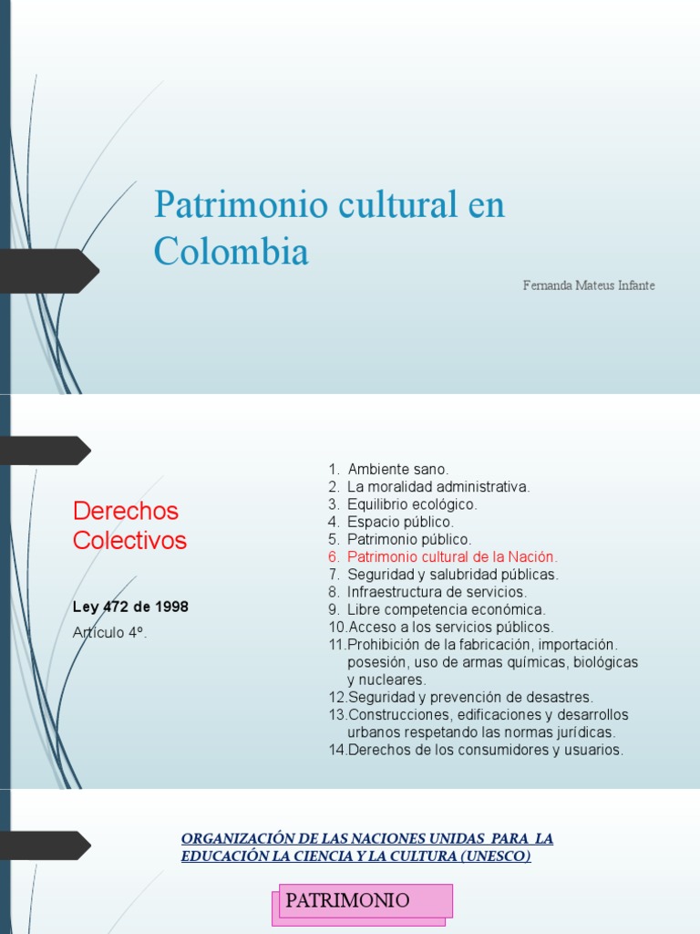 Patrimonio Cultural en Colombia | PDF | Patrimonio cultural