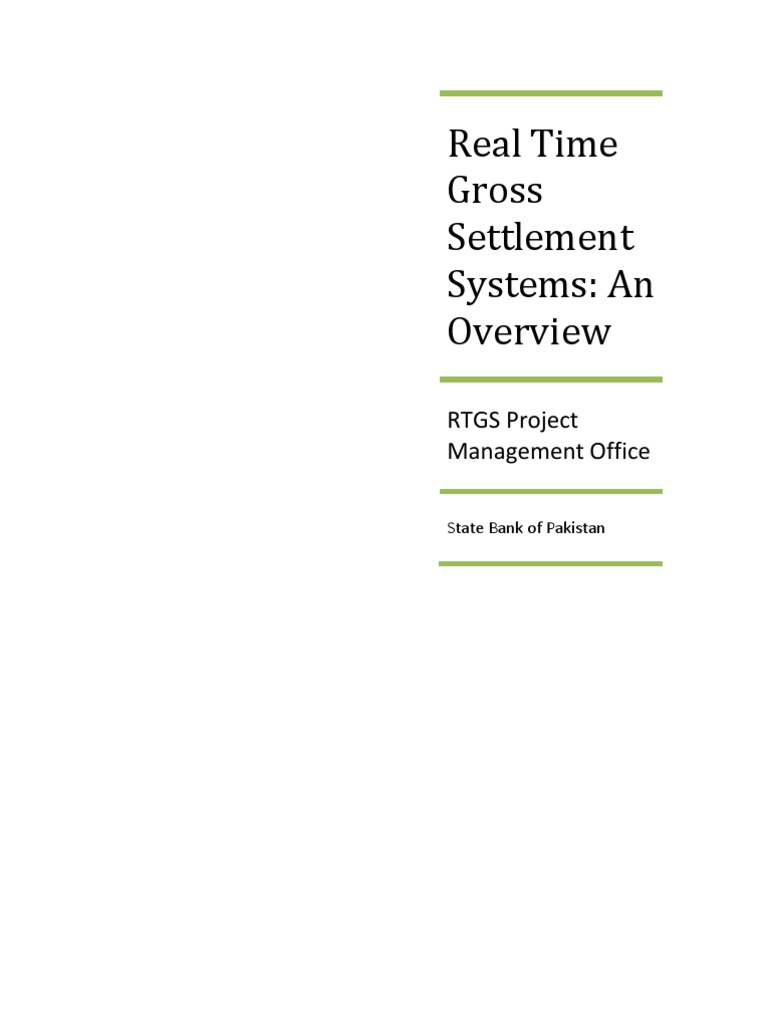 RTGS Systems in Pakistan: Overview | PDF | Systemic Risk | Interbank ...