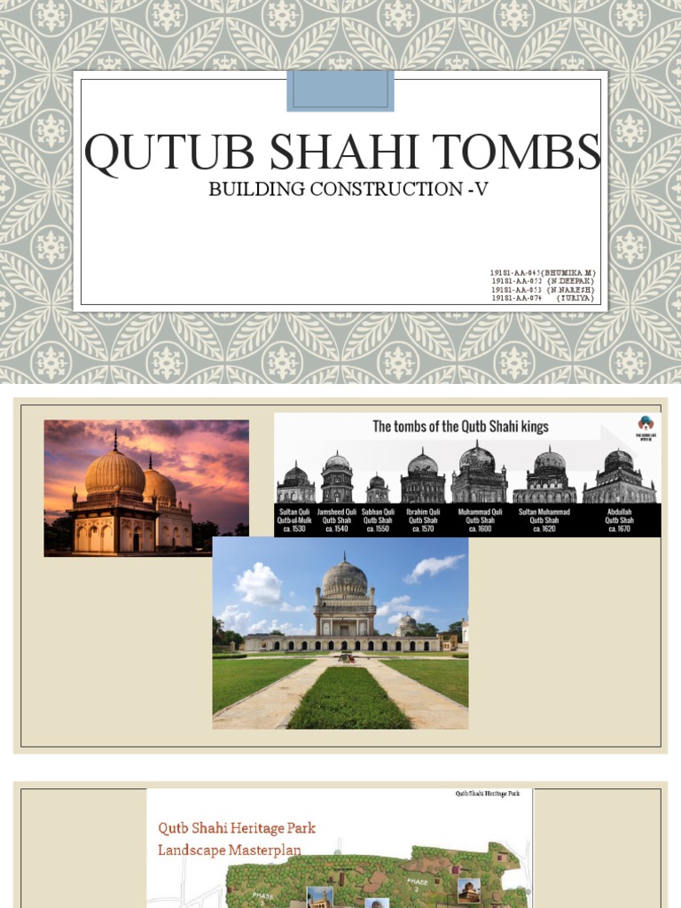 Qutub Shahi Tombs: Building Construction - V | PDF | Architectural Elements | Building Engineering