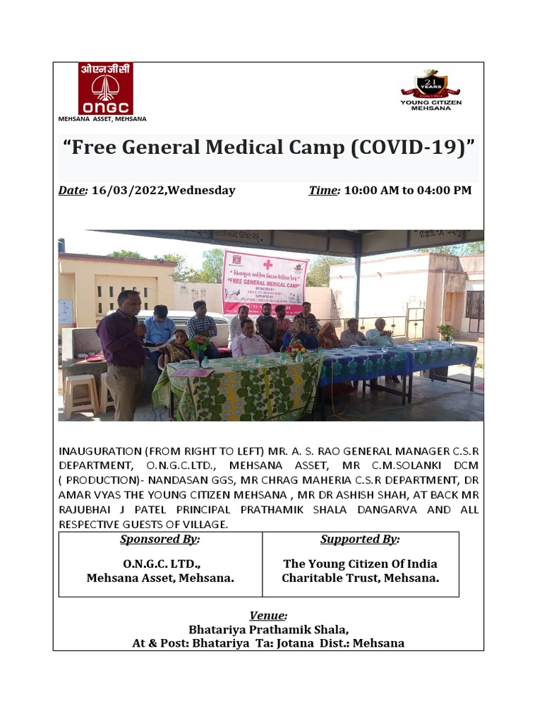 New Free General Medical Camp 2021-22 | PDF | Medicine | Health Care