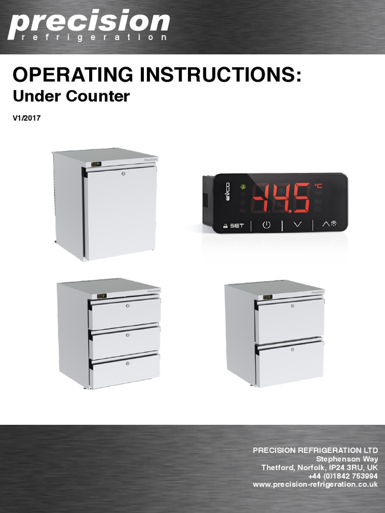 Under Counter Refrigerator Operating Guide | PDF | Refrigerator ...