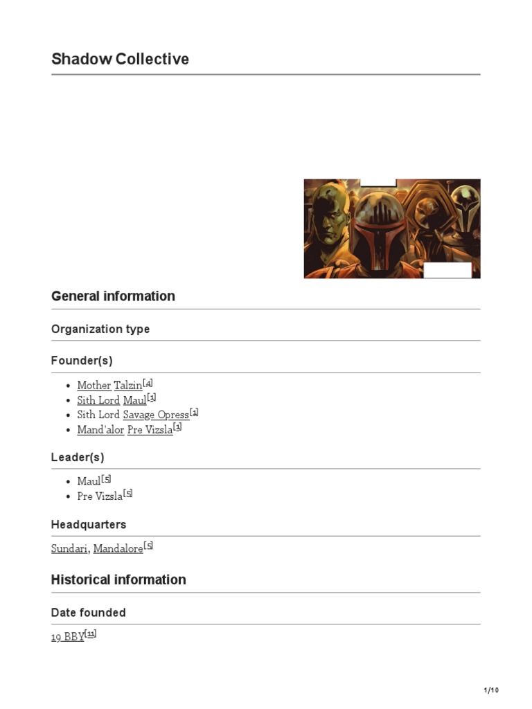 SW-Shadow Collective | PDF | Sith | Star Wars