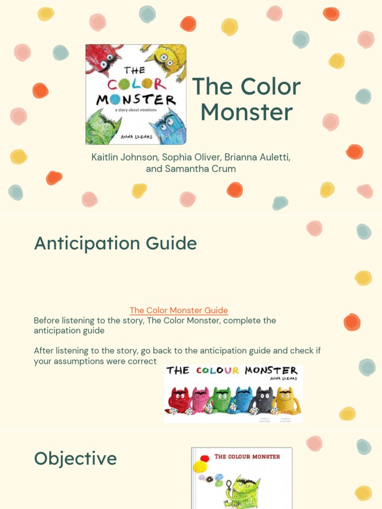 Color Monster Emotion Lesson Plan | PDF