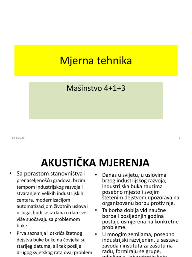 MT - Akustična mjerenja | PDF