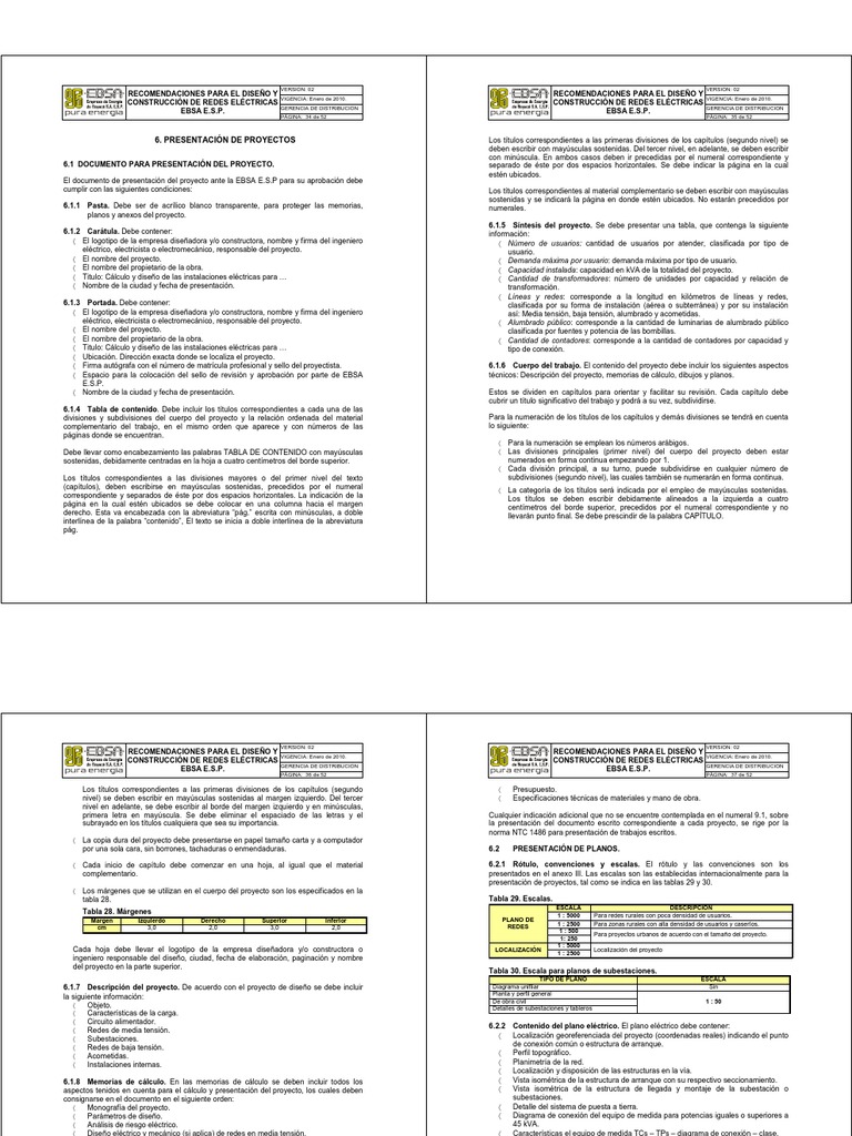 Extracto Presentacion de Proyectos Ebsa | PDF | Transformador | Subestacion electrica