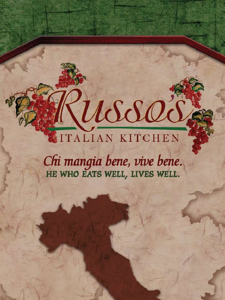 Russos Menu | PDF | Salad | Pasta
