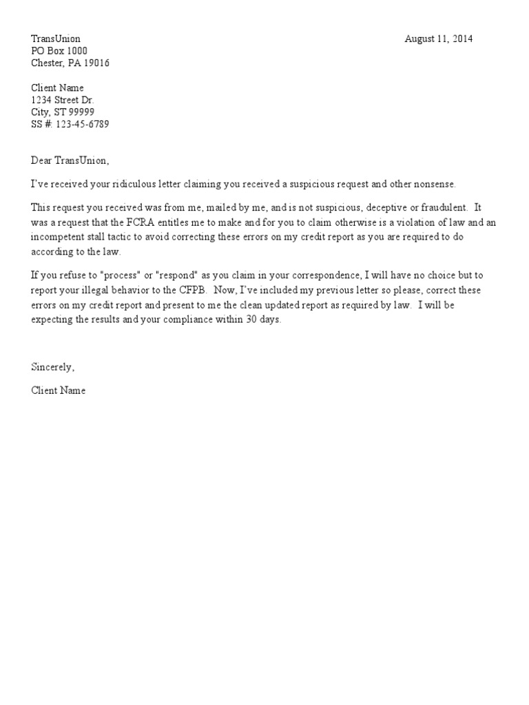 Suspicious Letter - Response | PDF