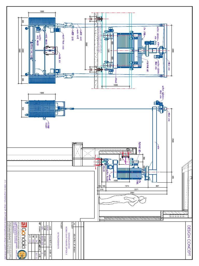 Gondola Mobile Davit Parapet Hoist Tirak 500-Dd-Gdl-A2-01 | PDF