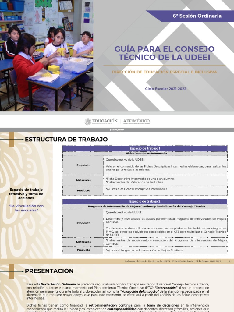 Guia UDEEI 6a. Sesiã N Revisada | PDF | Evaluación | Educación primaria