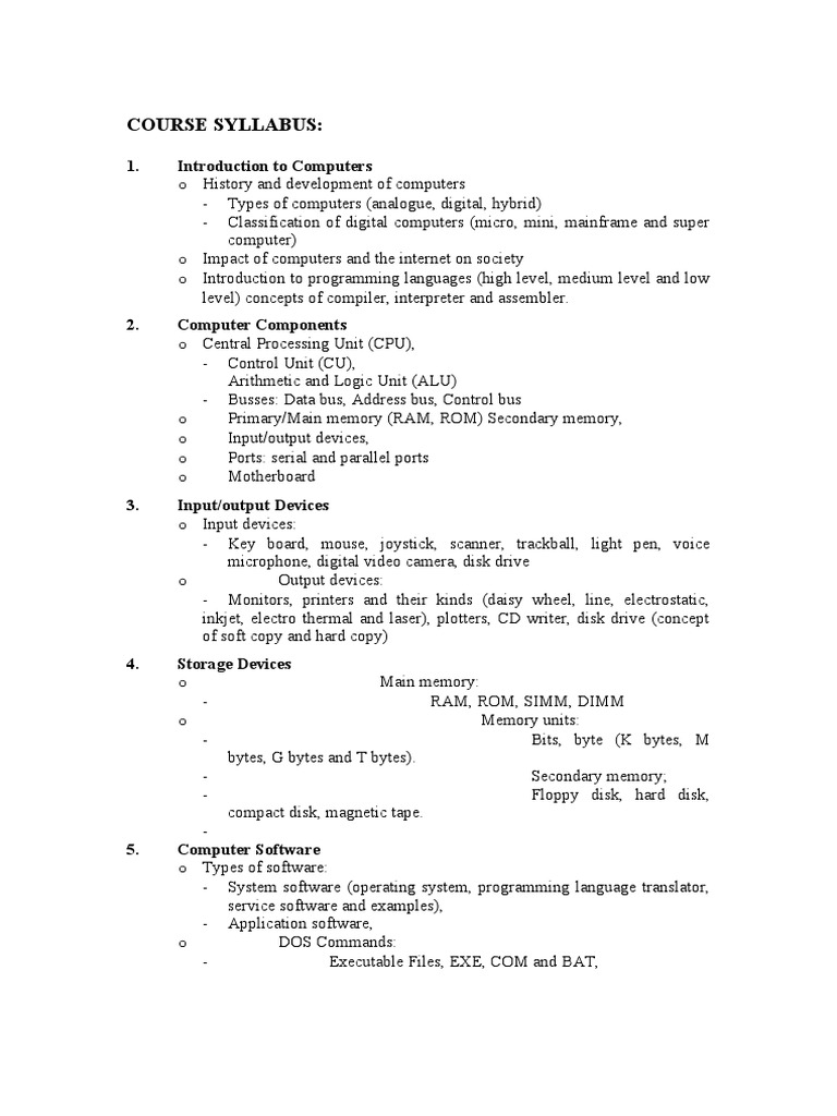 Comp - Sci Course Structure | PDF | Computer Data Storage | Subroutine