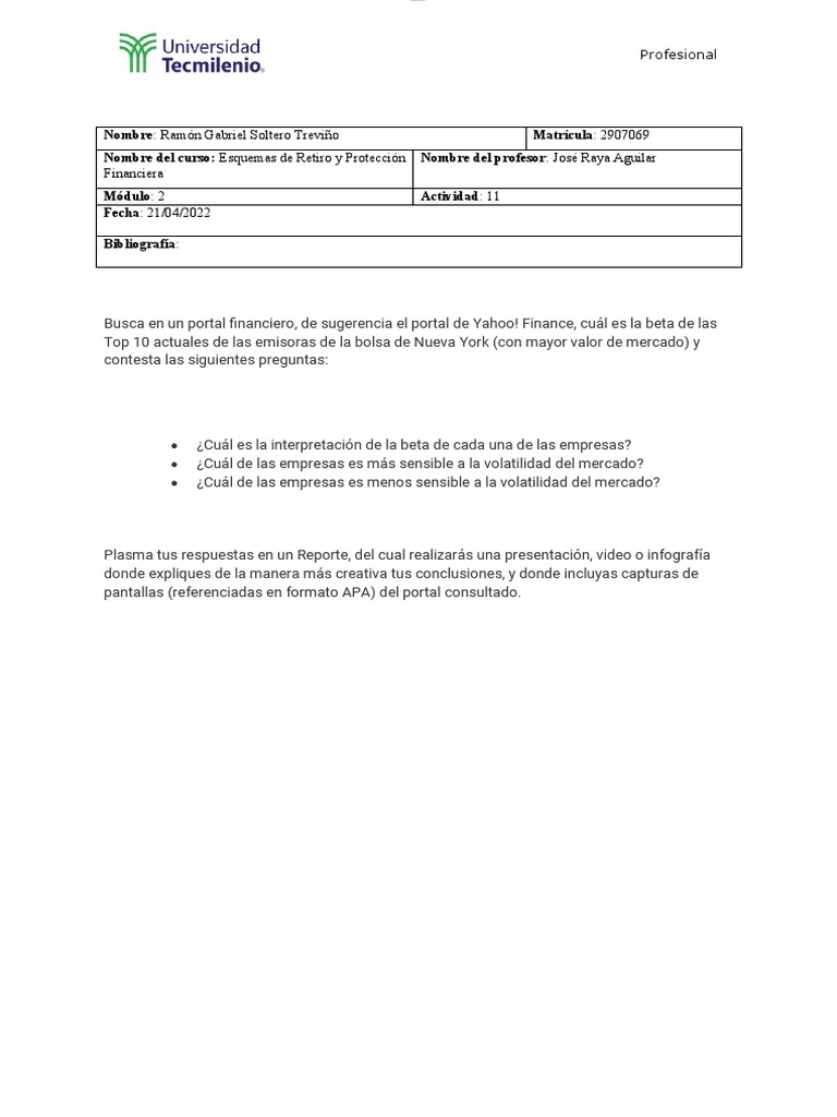 Act 11 Esquemas de Retiro | PDF