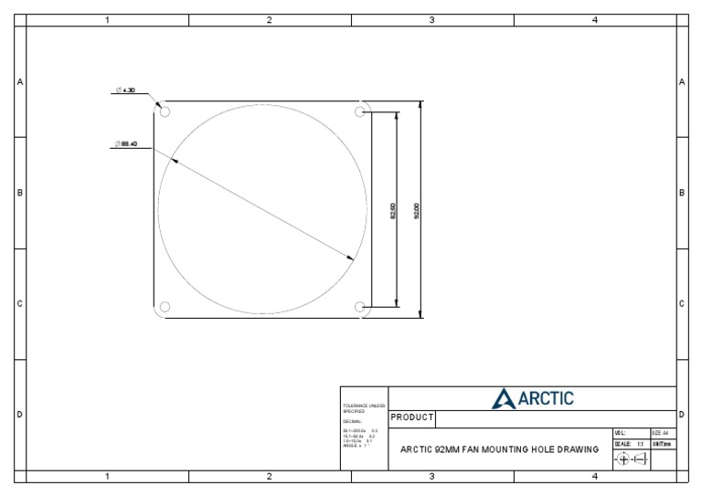 92mm Fan-Mounting Hole Pattern | PDF