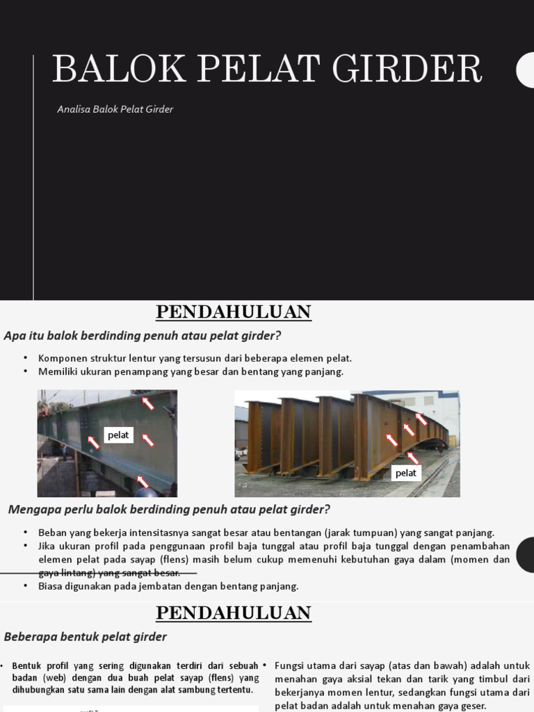 Analisis Balok Pelat Girder dan Stiffener | PDF