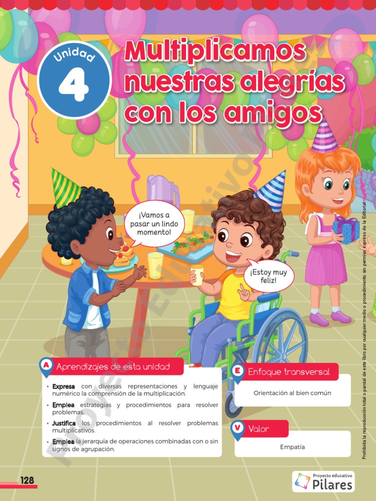 Matemática - 3er Grado - Unidad 4 | PDF | Multiplicación | Matemáticas