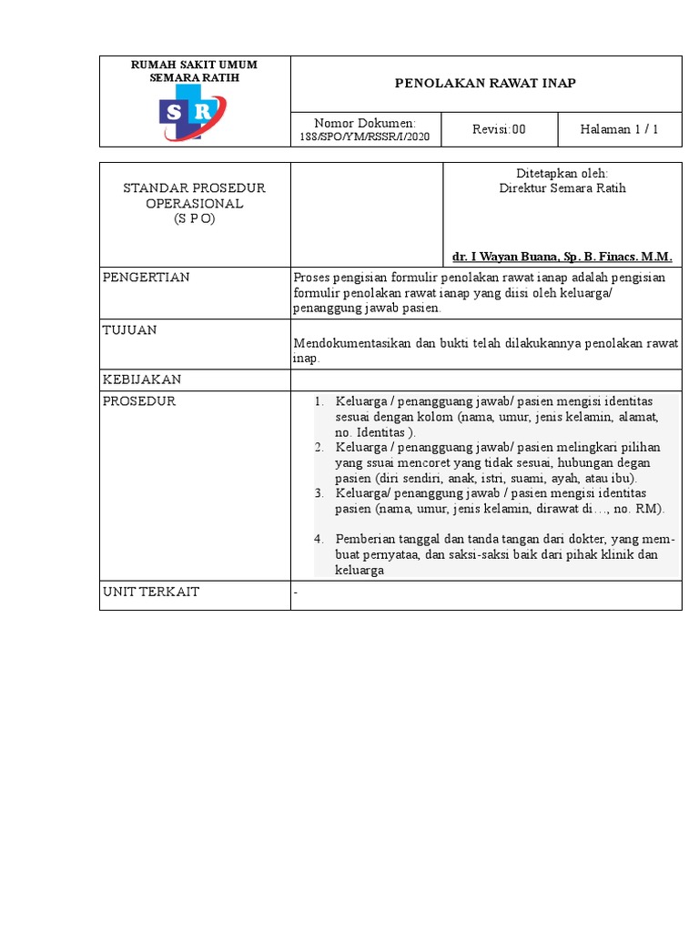 Penolakan Rawat Ianap | PDF