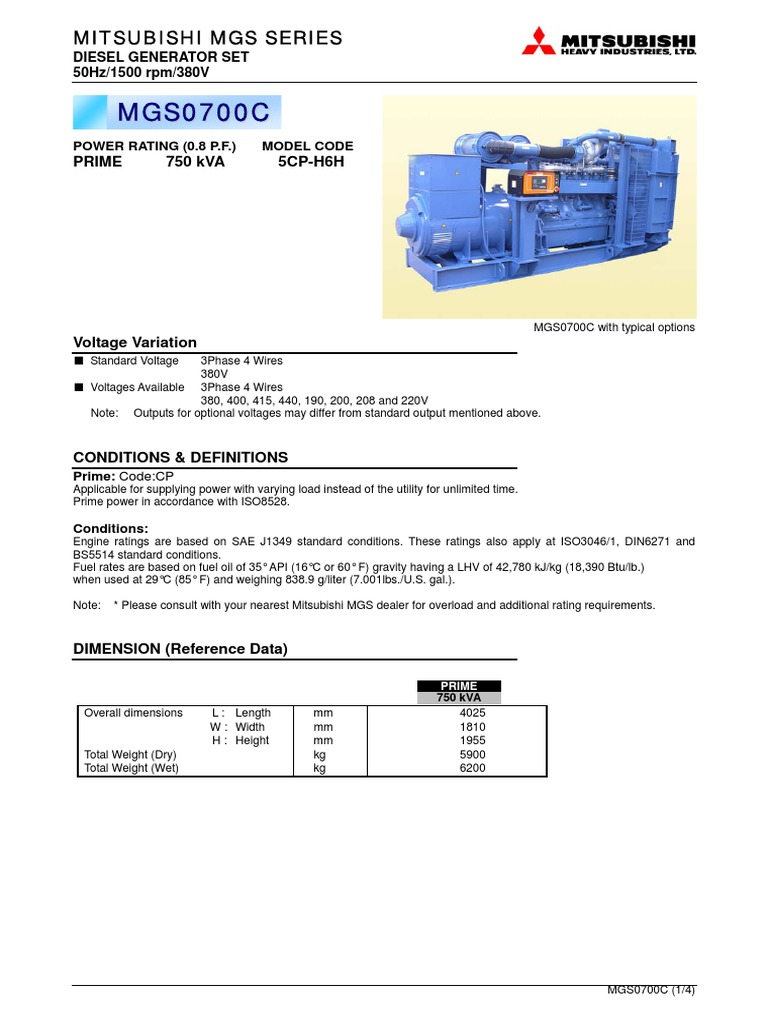 Mitsubitshi Edg Set | PDF | Electric Generator | Alternating Current