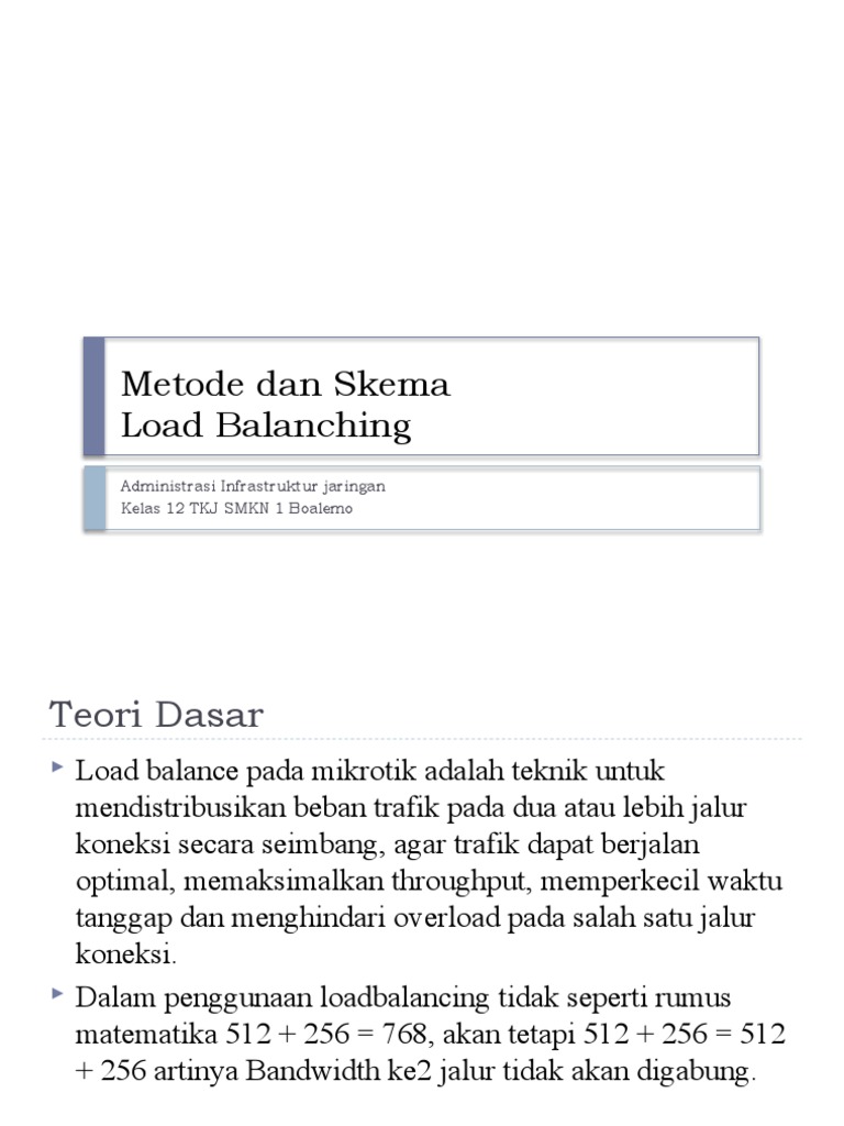 Metode Dan Skema Load - Balancing | PDF | Information Technology | Data ...