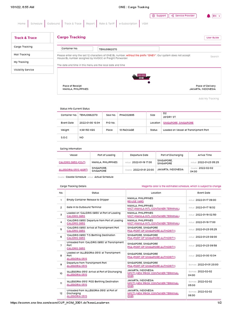 Cargo Tracking: Track & Trace | PDF | Cargo | Http Cookie