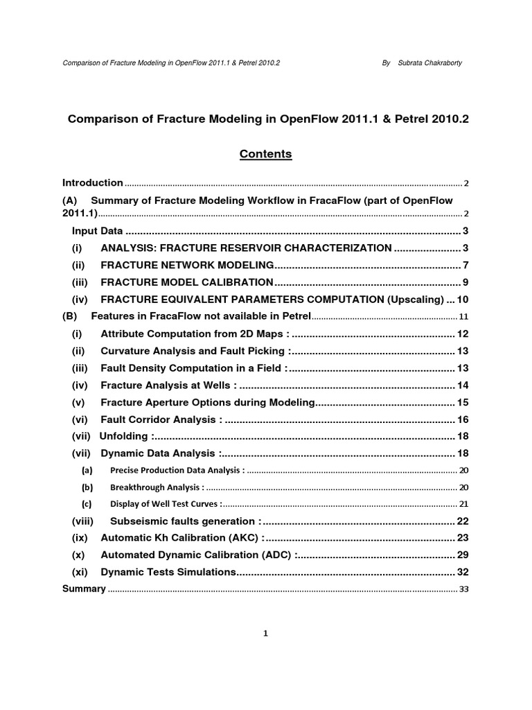 FracaFlow Petrel Comparison | PDF | Simulation | Curvature