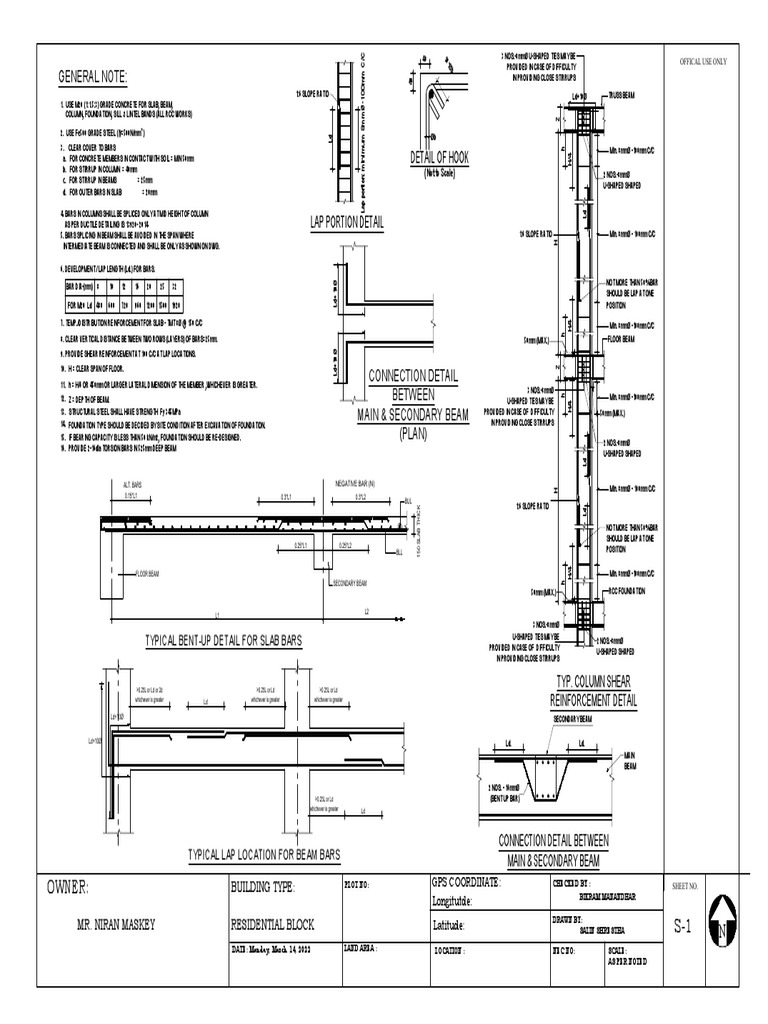 Finalized Drawings Struture | PDF | Beam (Structure) | Column
