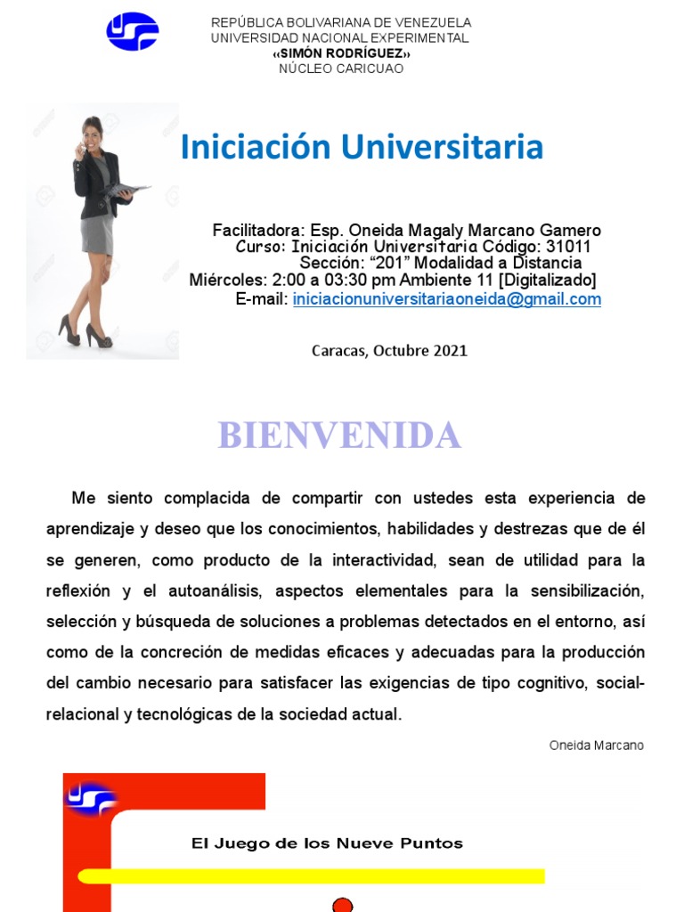 Presentacion Del Curso de Iniciación Universitaria 2021-2 | PDF ...