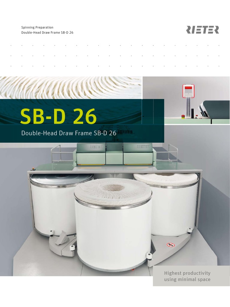 Rieter SB d26 Draw Frame Brochure 93031 en | PDF | Spinning (Textiles ...