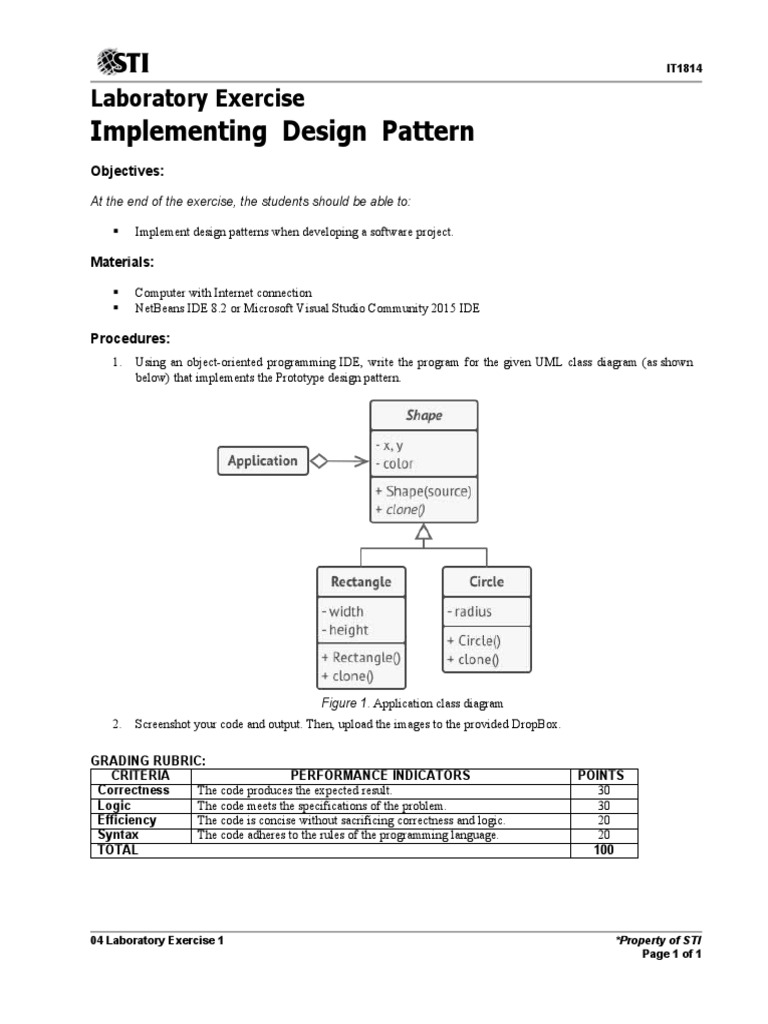 Implementing Design Pattern: Laboratory Exercise | PDF