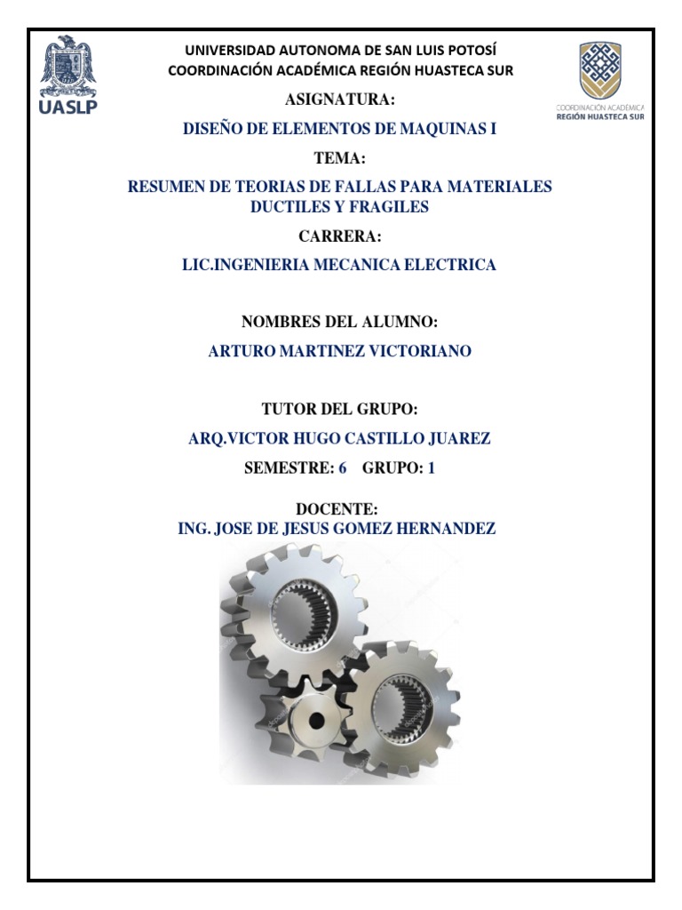 Resumen - Teoria de Falla Martin | PDF | Estrés (Mecánica) | Fractura