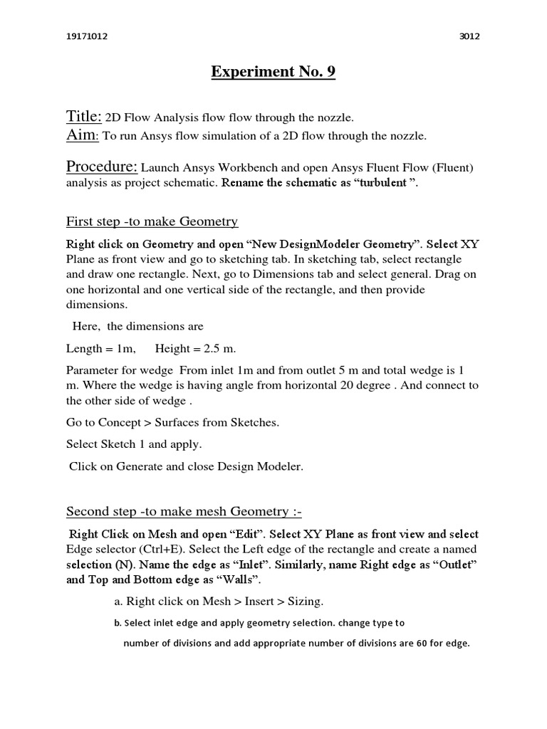 Title: Aim Procedure:: Experiment No. 9 | Descargar gratis PDF | Plane (Geometry) | Geometry