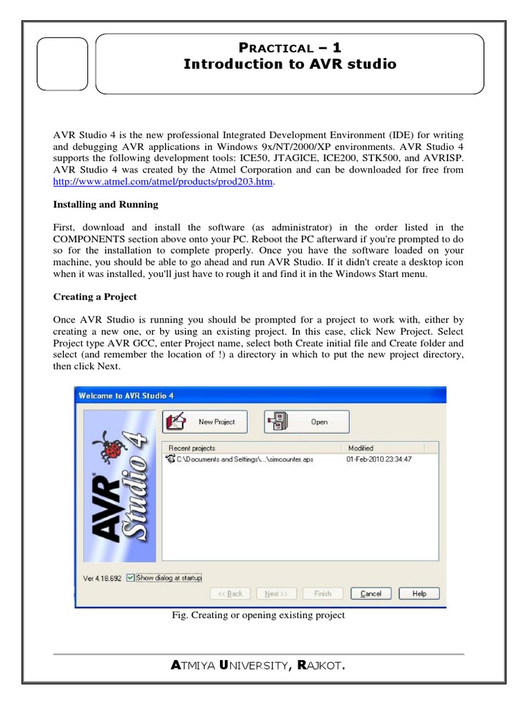 Exp 1 Introduction To AVR Studio | PDF | Microsoft Windows | Ibm Pc ...
