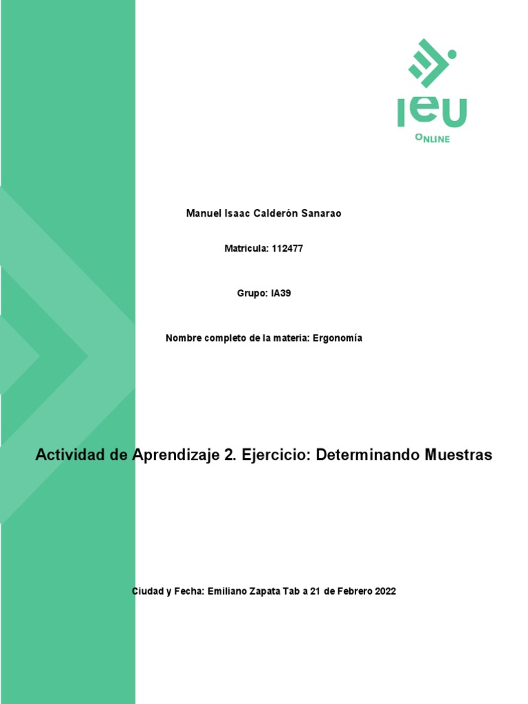 Tarea Isaac 1 Febrero | PDF | Muestreo (Estadísticas) | Intervalo de confianza