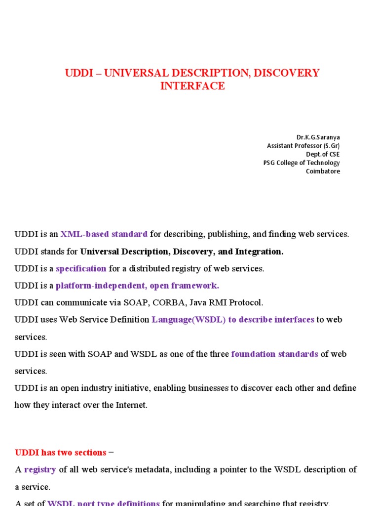 Uddi - Universal Description, Discovery Interface | PDF | Web Service ...