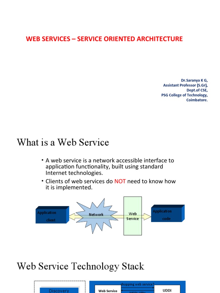 Web Services - Service Oriented Architecture | PDF | Soap | Web Service