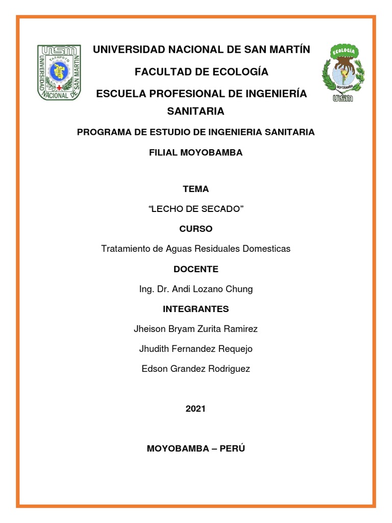 Lechos de secado: una alternativa económica para la deshidratación de ...