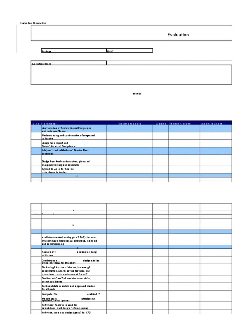 PDF Technical Bid Evaluation Reportxls | PDF | Engineering