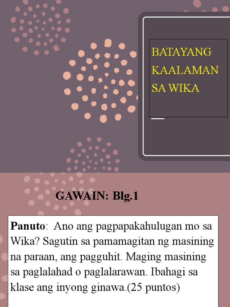 Wika at Mga Kahulugan | PDF