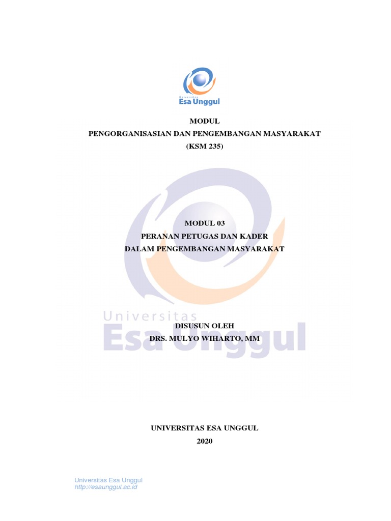 Ksm235 PPM - Modul 03 | PDF | Karier & Perkembangan | Ilmu Sosial