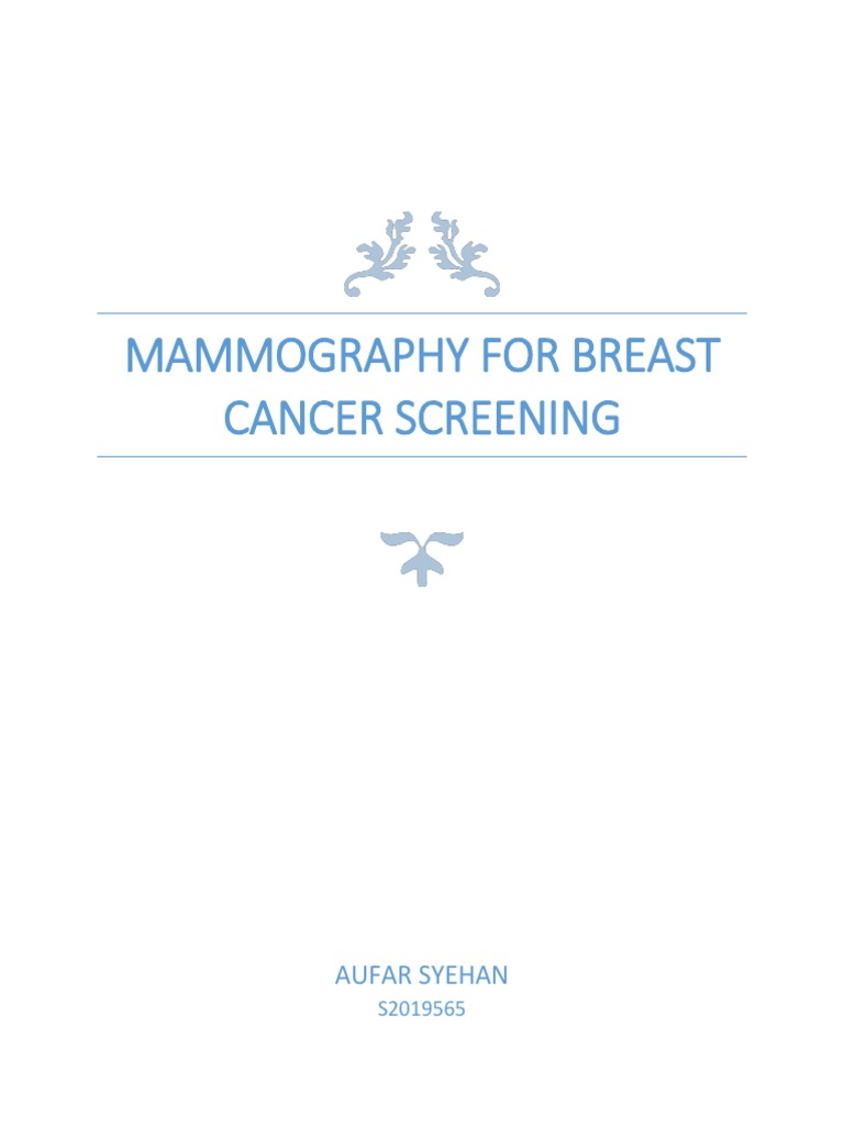 Mammography For Breast Cancer Screening | PDF | Mammography | Breast Cancer