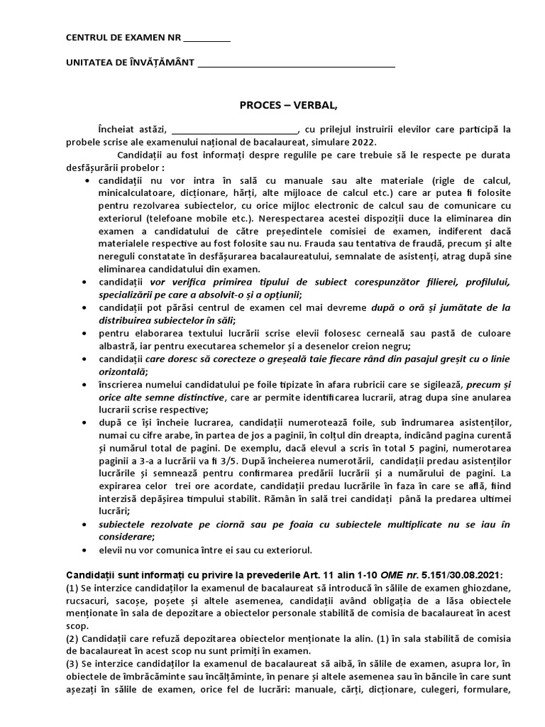 PV Instruire BAC | PDF